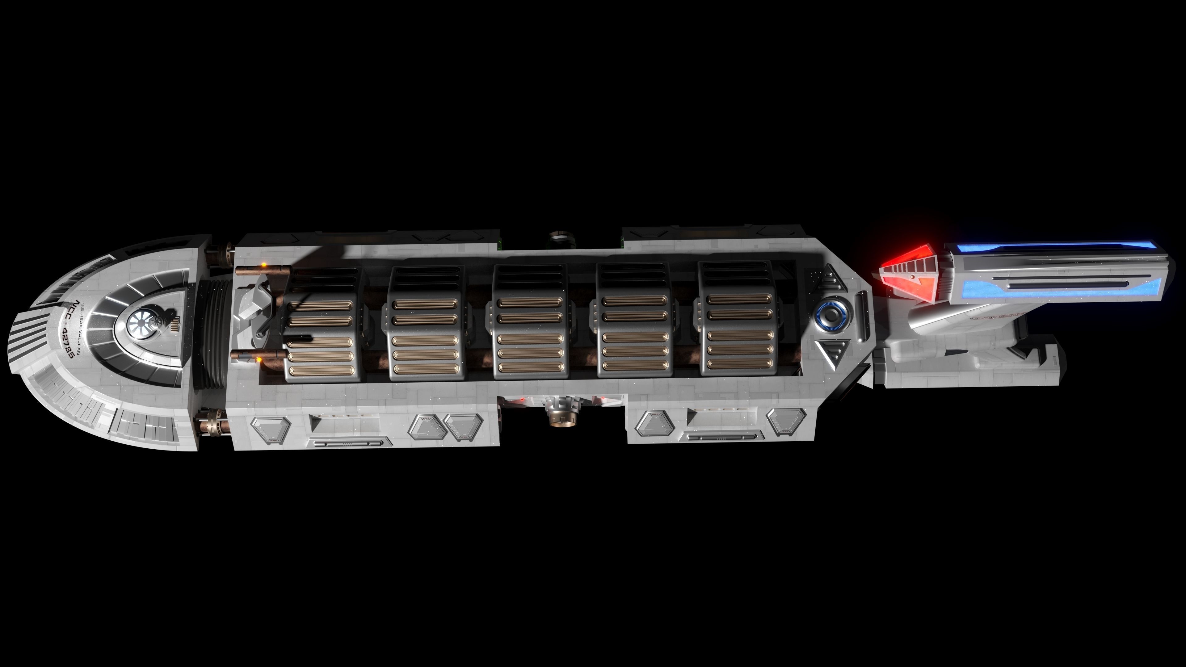 STAR-TREK Federation Cargo Freighter 3D model | CGTrader