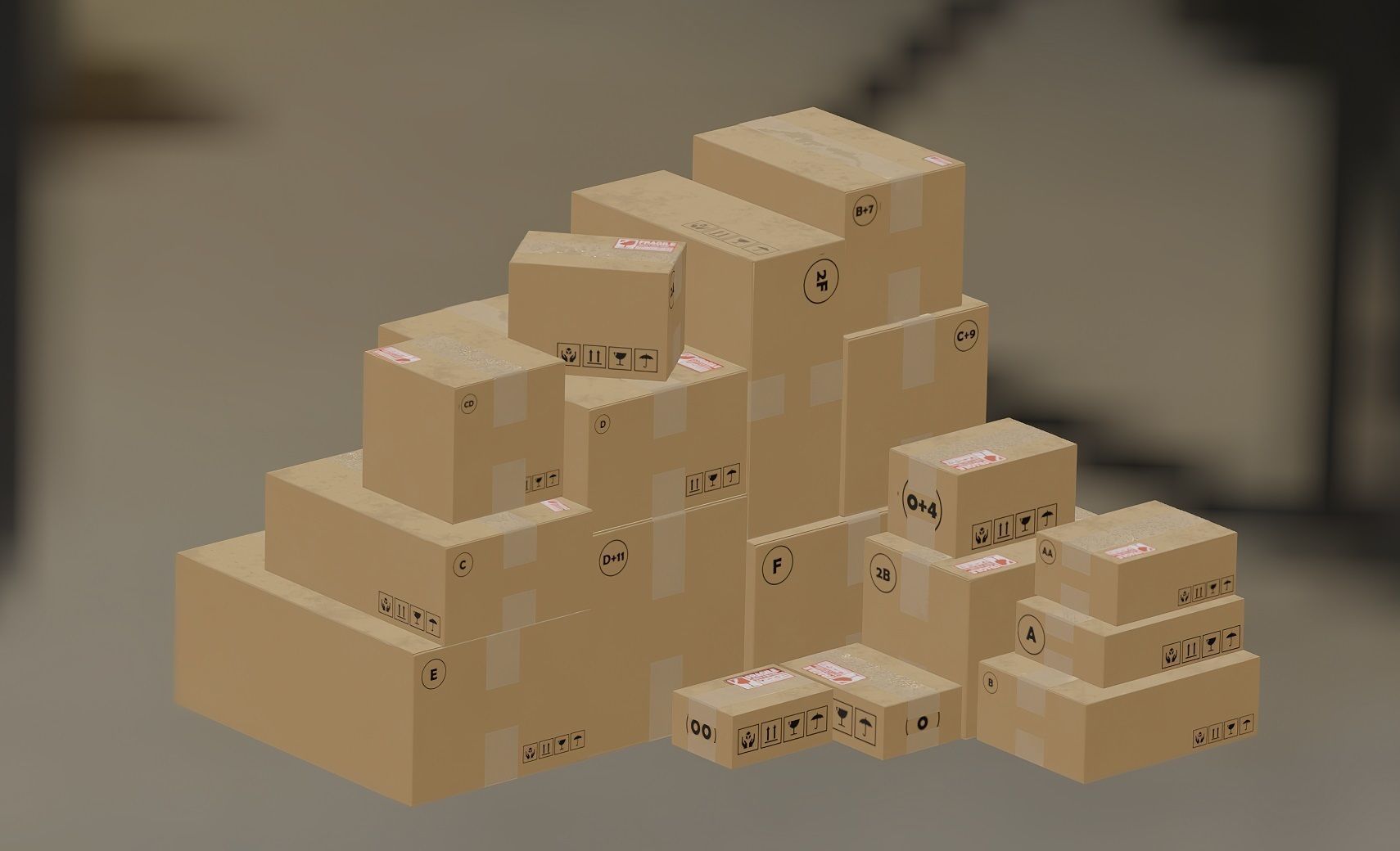 parcel box 3D model | CGTrader