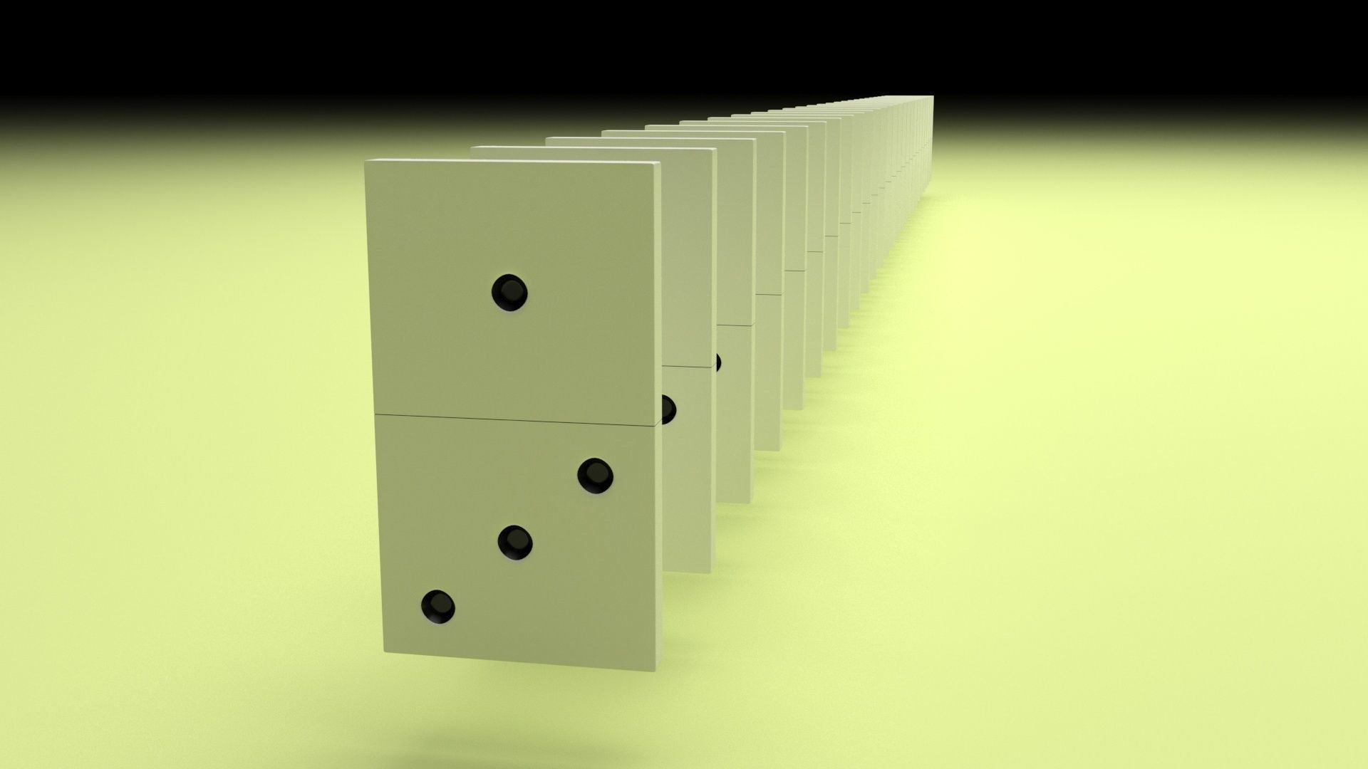 Drawing Line With Dominoes 3D model animated | CGTrader
