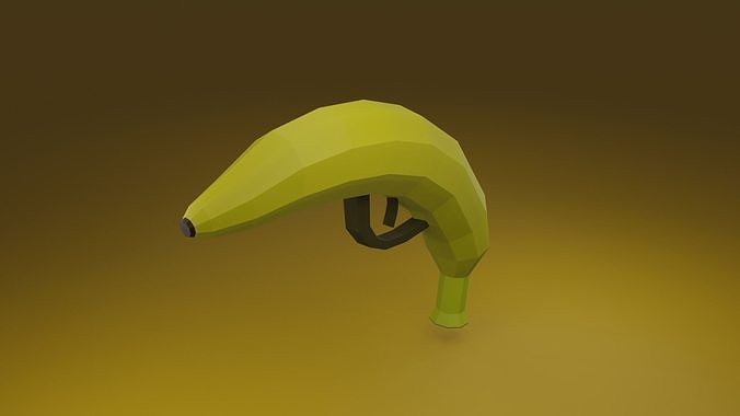 Banana gun free VR / AR / low-poly 3D model | CGTrader
