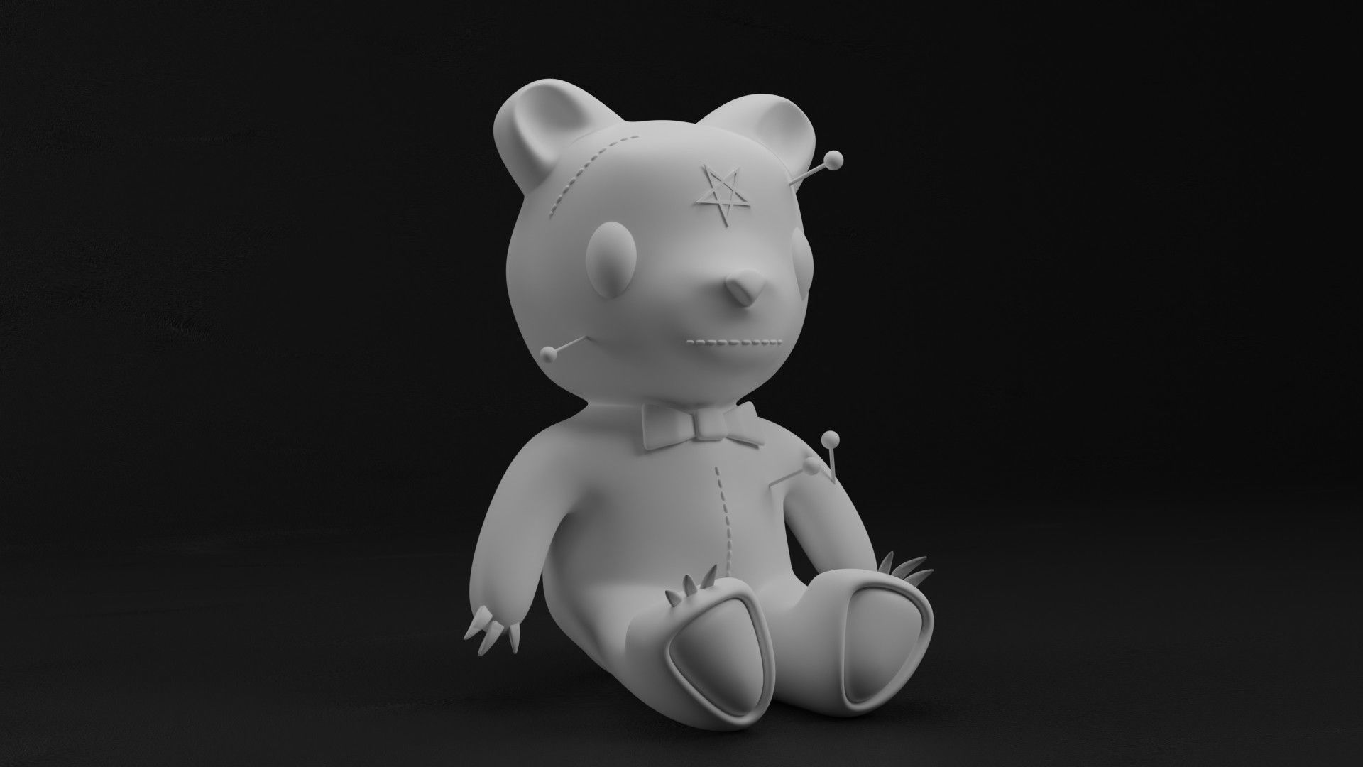 Cursed Teddy Bear 3D model | CGTrader