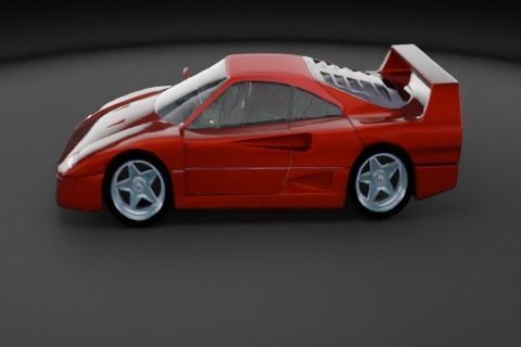 ferrari f40 car free VR / AR / low-poly 3D model | CGTrader