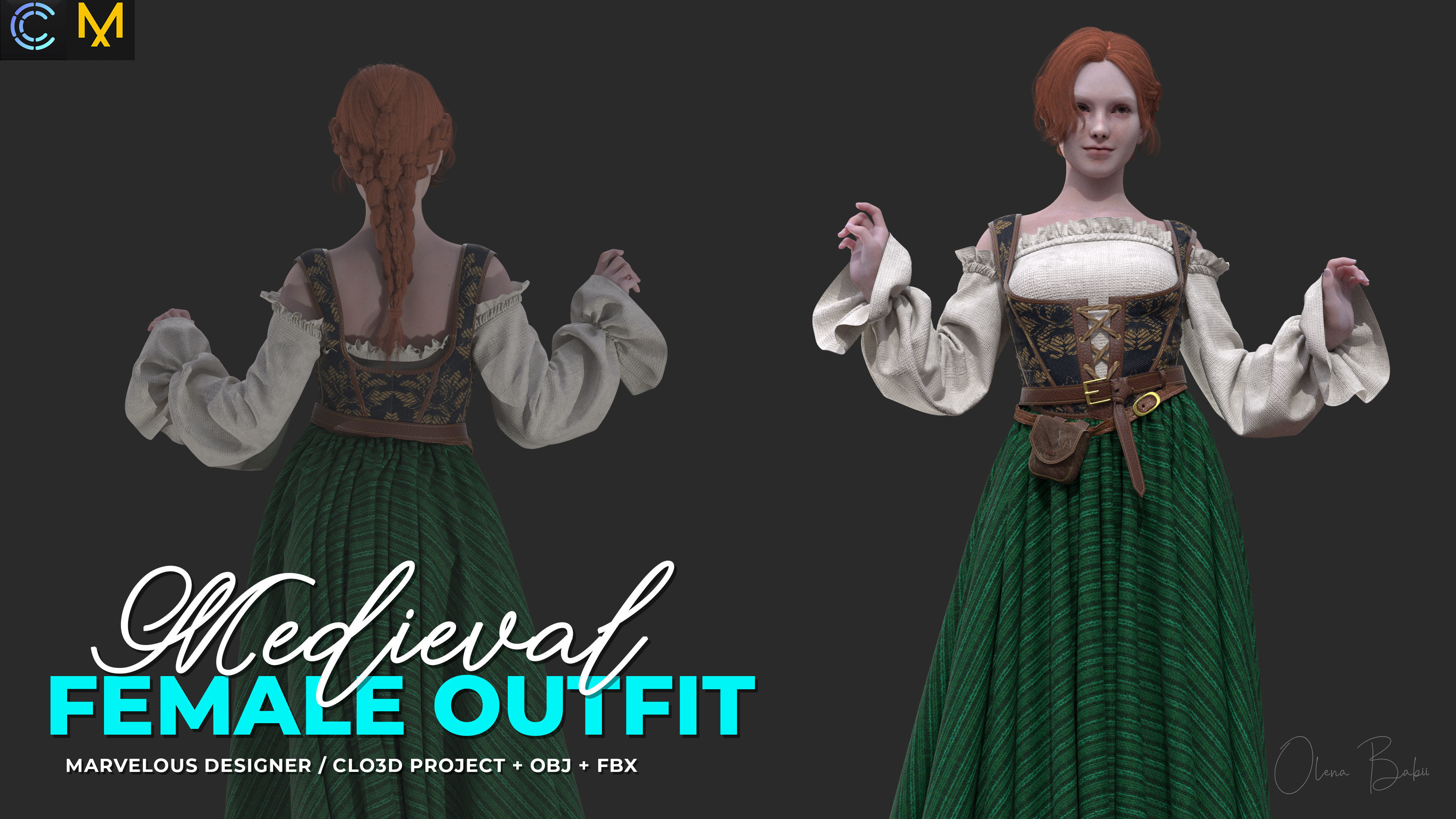 Medieval costume 3D model | CGTrader