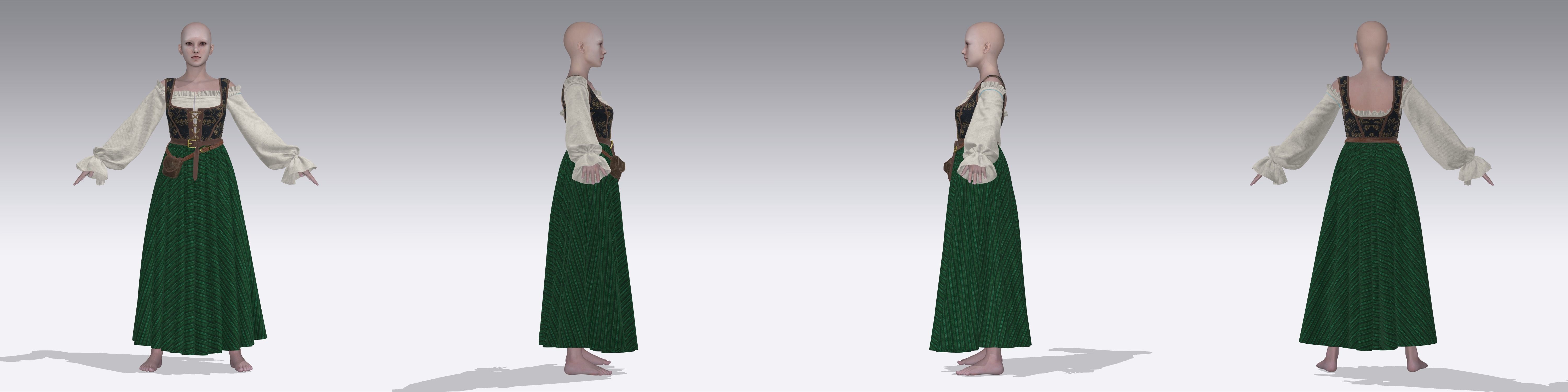 Medieval costume 3D model | CGTrader