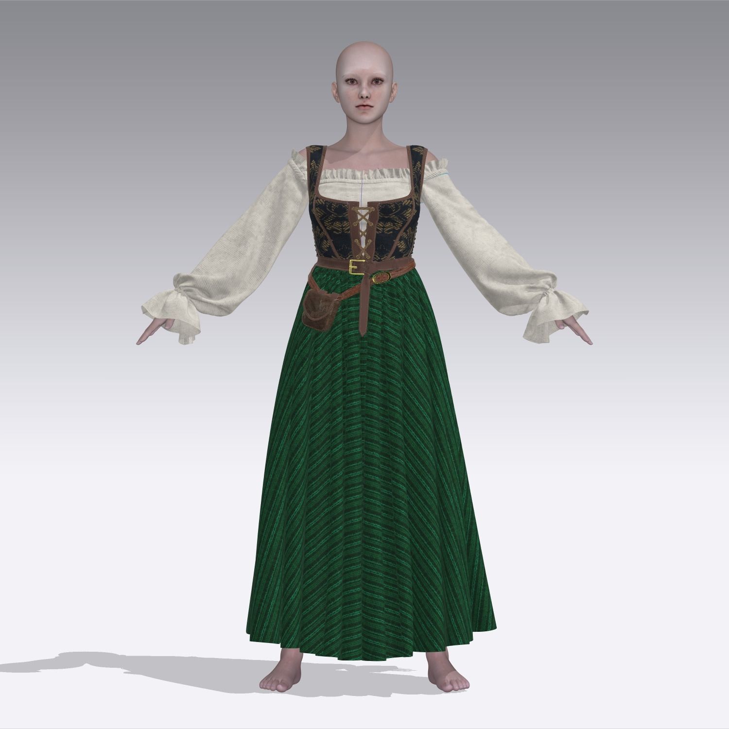 Medieval costume 3D model | CGTrader