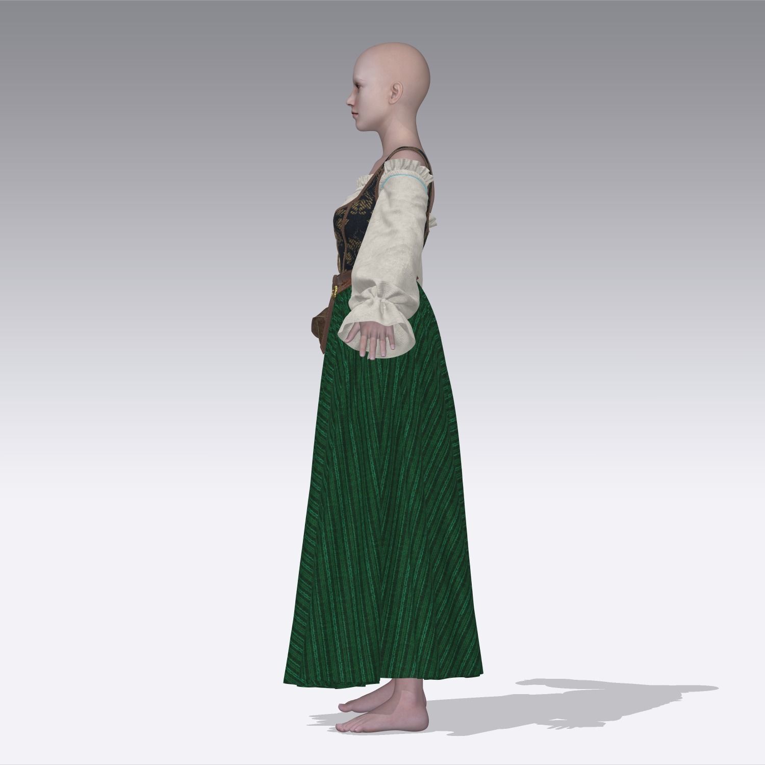 Medieval costume 3D model | CGTrader