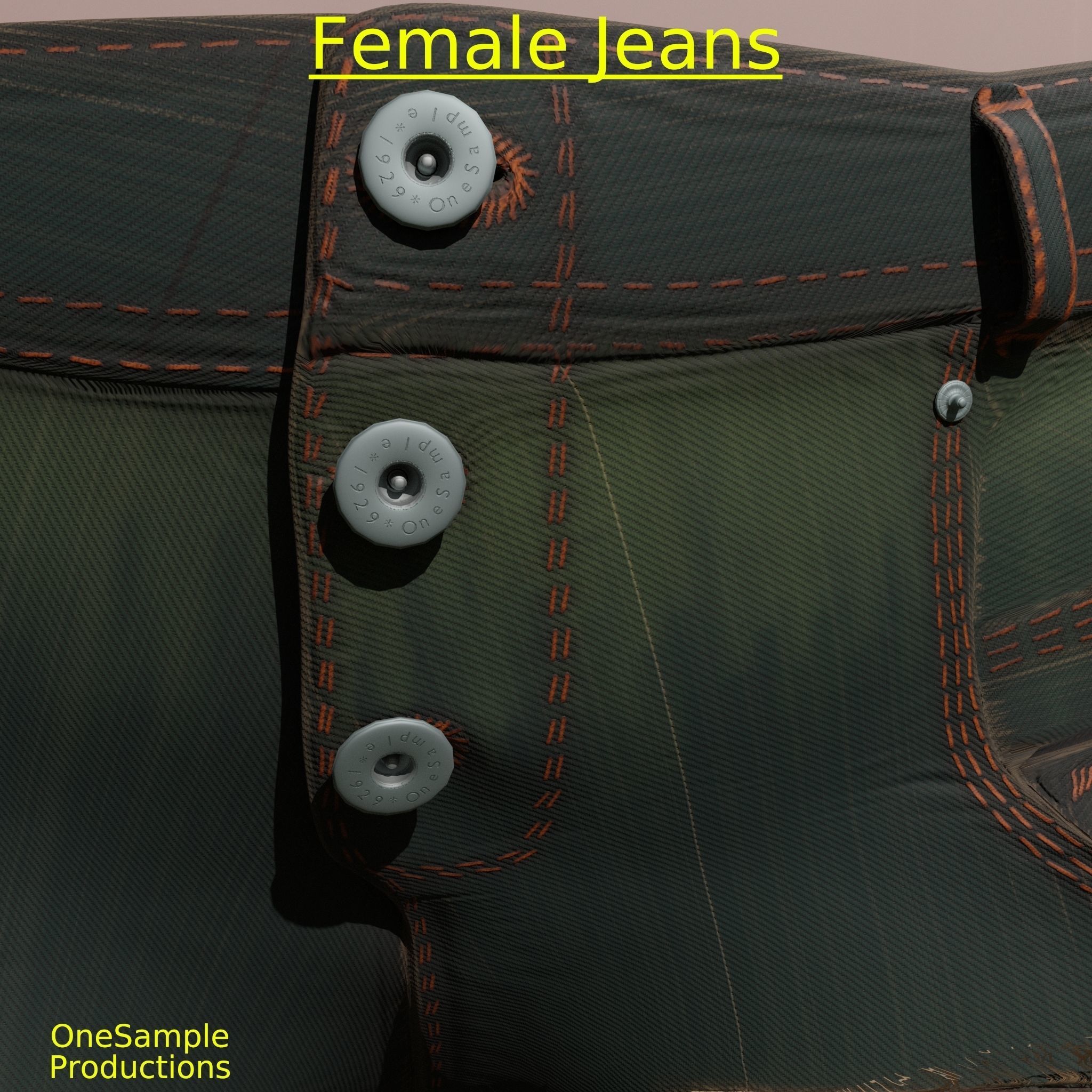3D model Detailed Female Jeans Textured PBR 8k Game Ready VR / AR / low ...
