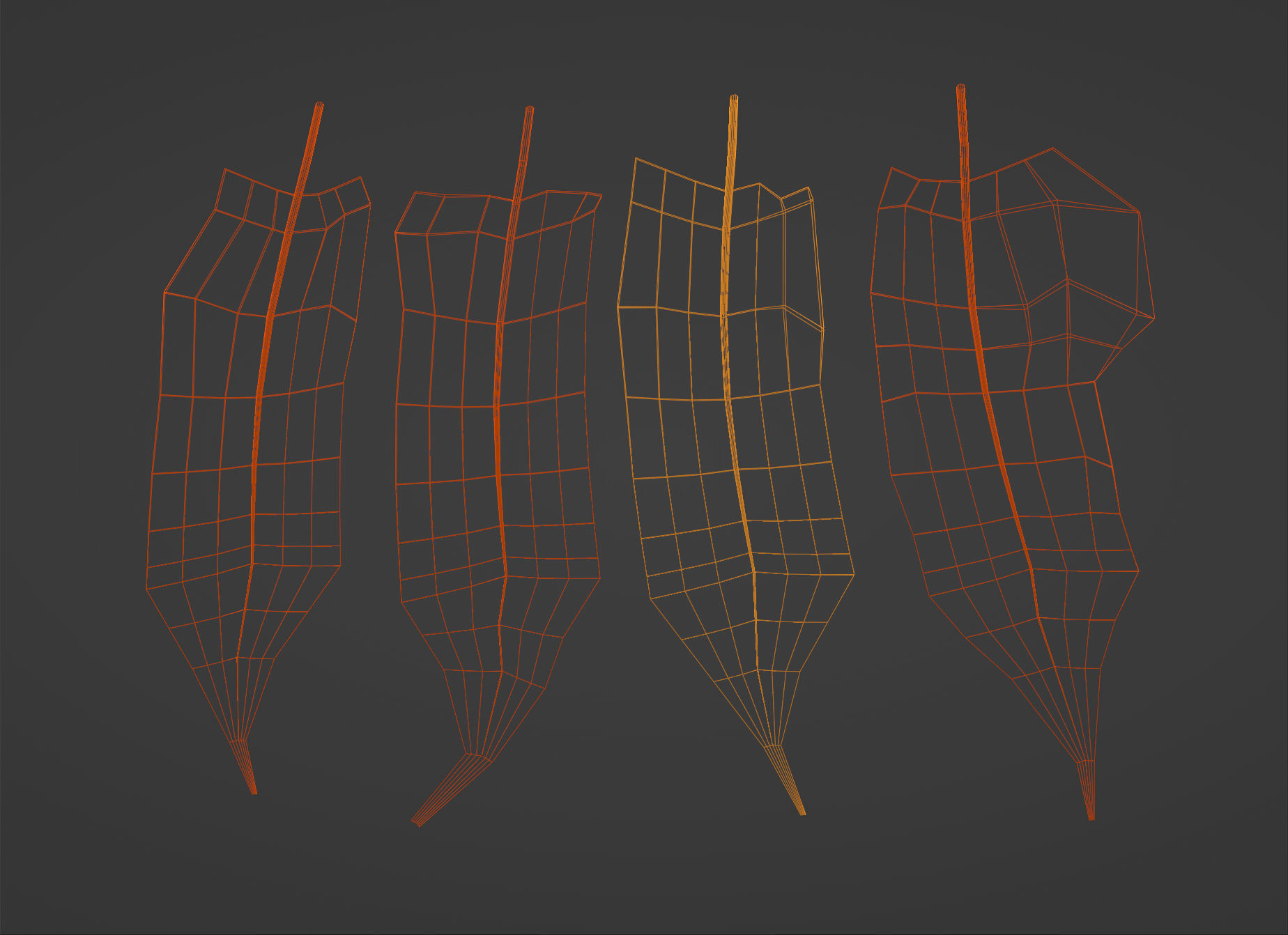 3D model Colorful Feathers VR / AR / low-poly | CGTrader