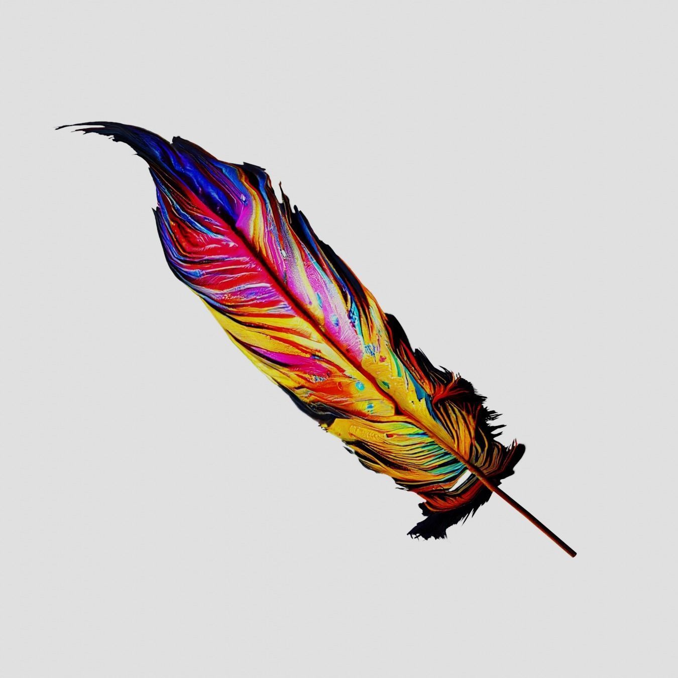 3D model Colorful Feathers VR / AR / low-poly | CGTrader