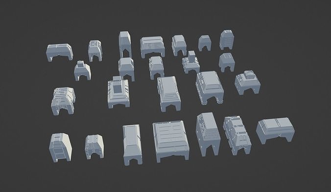 Scifi City Kitbash Building 3D model | CGTrader