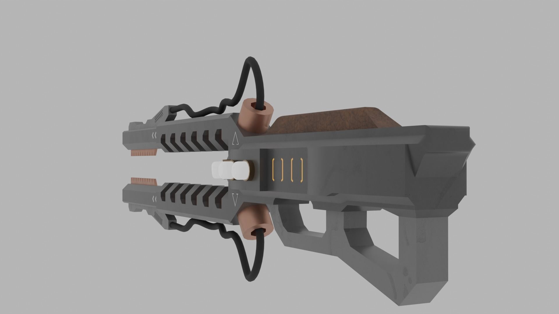 RailGun gun with two blades free VR / AR / low-poly 3D model | CGTrader