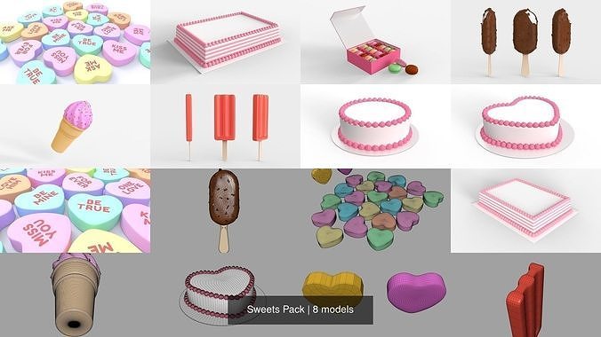 Sweets Pack 3D Model Collection | CGTrader