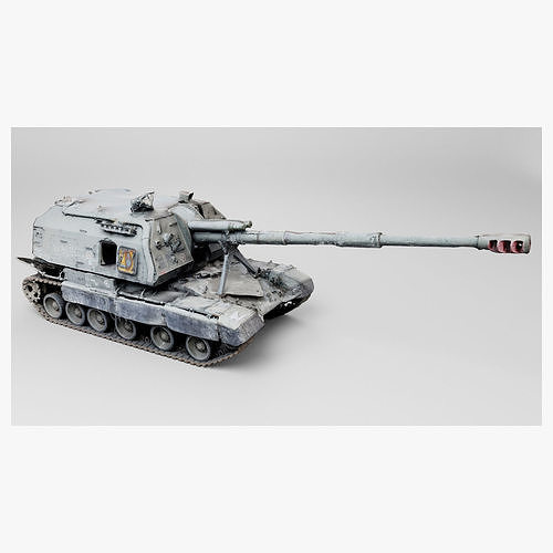 russian 2S19 Msta 152 mm howitzer destroyed by Ukrainian army 3D model | CGTrader