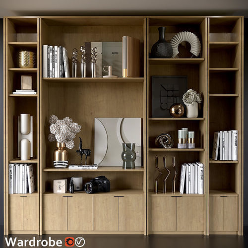 wardrobe bookcases for living room 3D model | CGTrader
