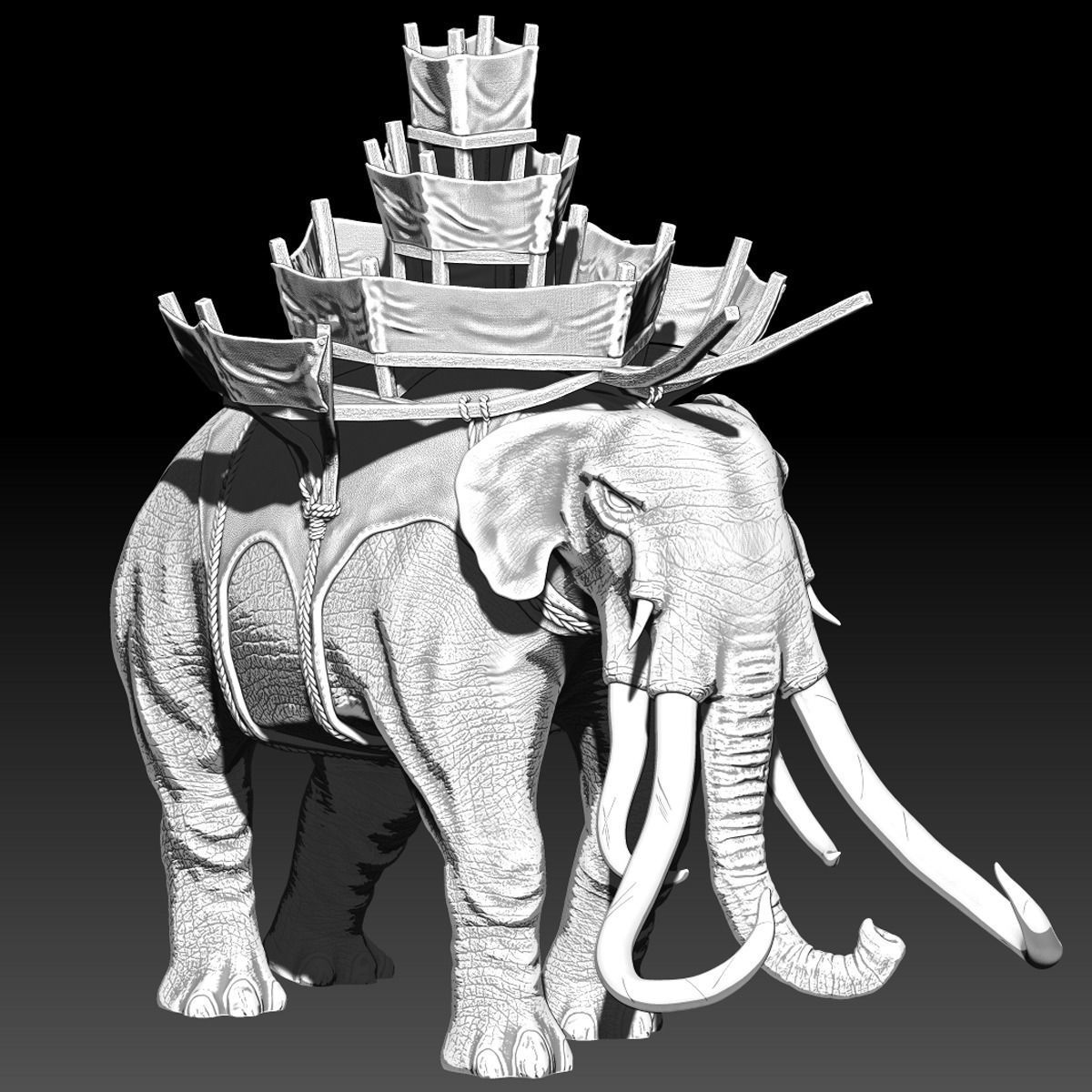 War elephants 3D model | CGTrader