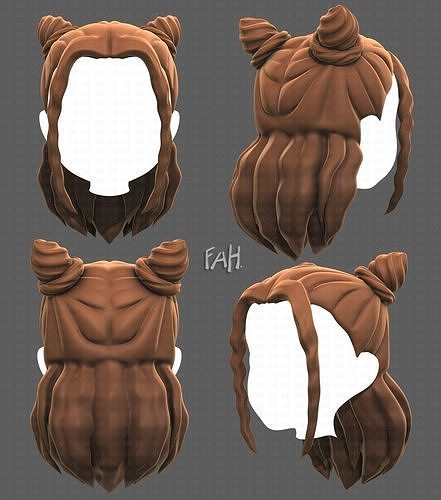3D model Base Hair for girl V28 VR / AR / low-poly | CGTrader