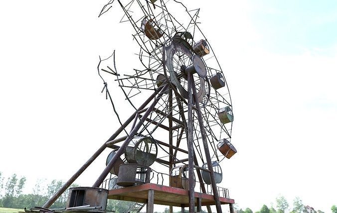 Destroyed Ferris Wheel 3D model | CGTrader