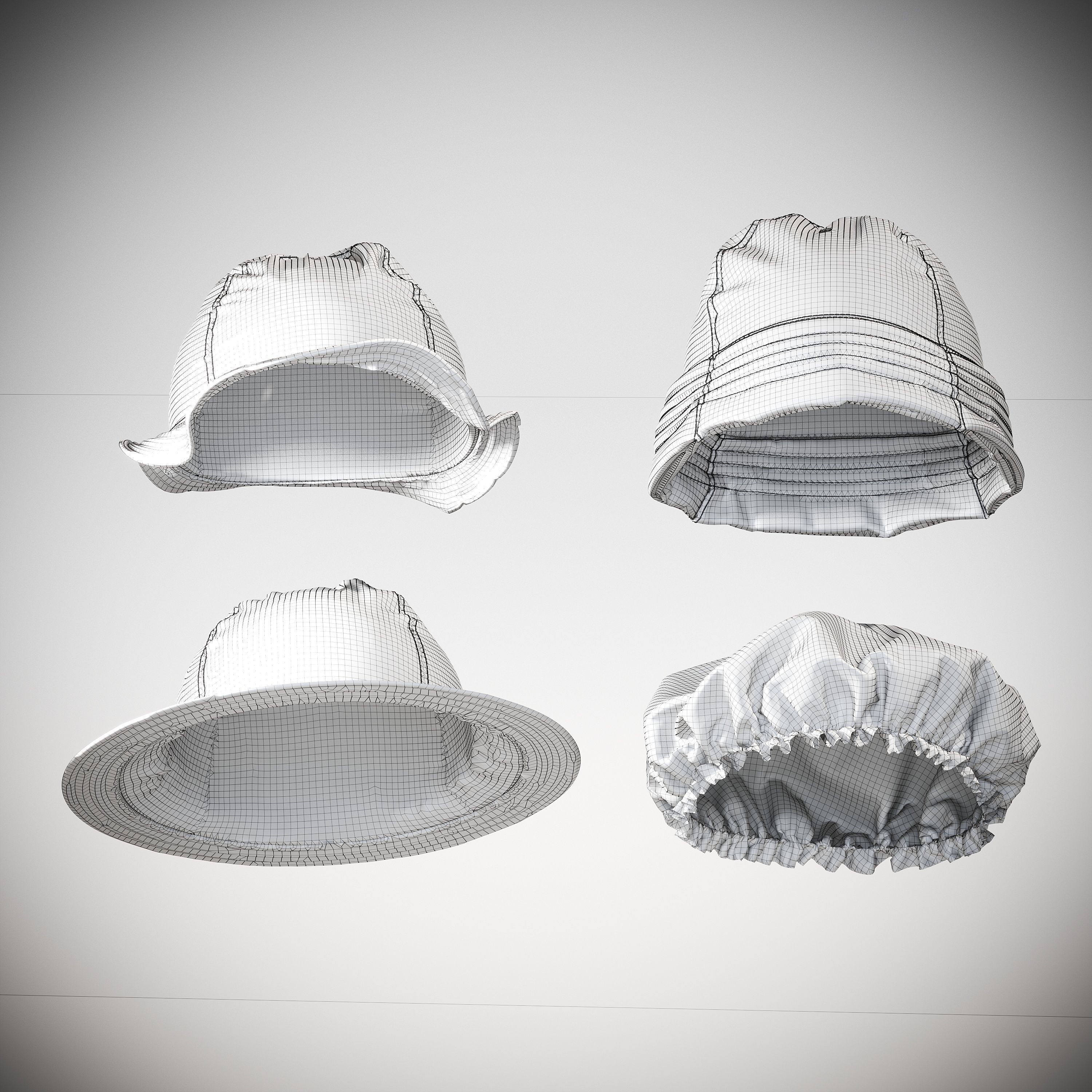 SET OF HATS 3D model | CGTrader