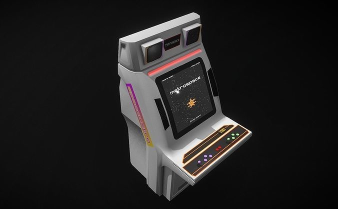 3D model Metrospace Arcade Machine Retro Game Cabinet VR / AR / low ...