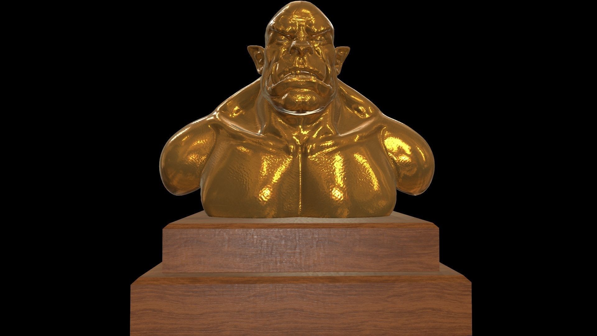 3D model StatueOgre golden statue VR / AR / low-poly | CGTrader