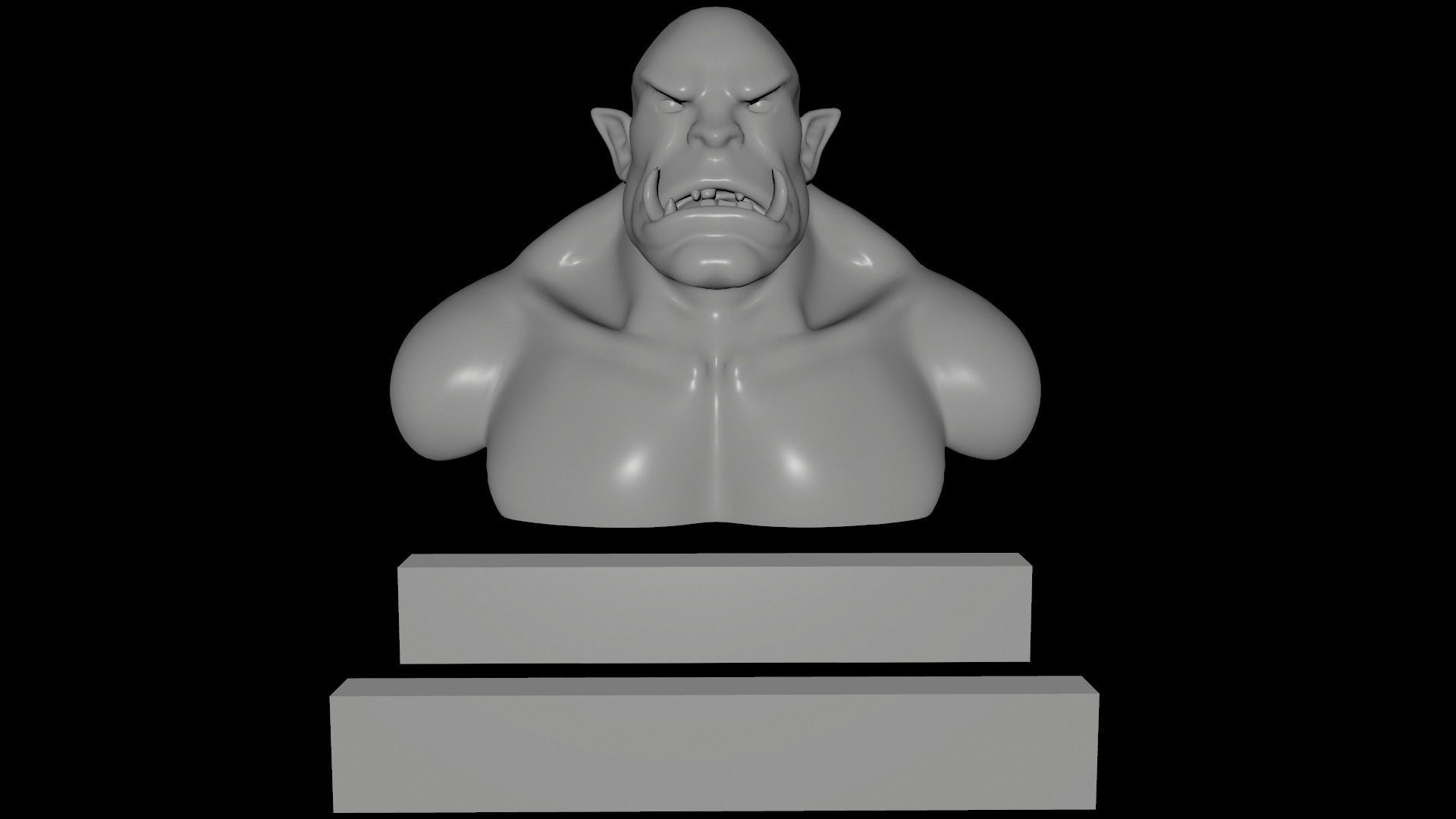 3D model StatueOgre golden statue VR / AR / low-poly | CGTrader