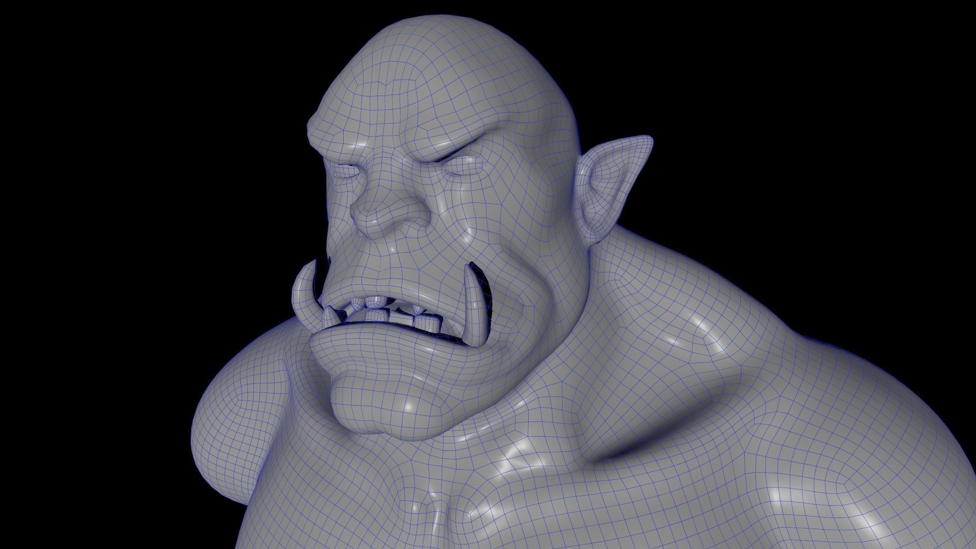 3D model StatueOgre golden statue VR / AR / low-poly | CGTrader