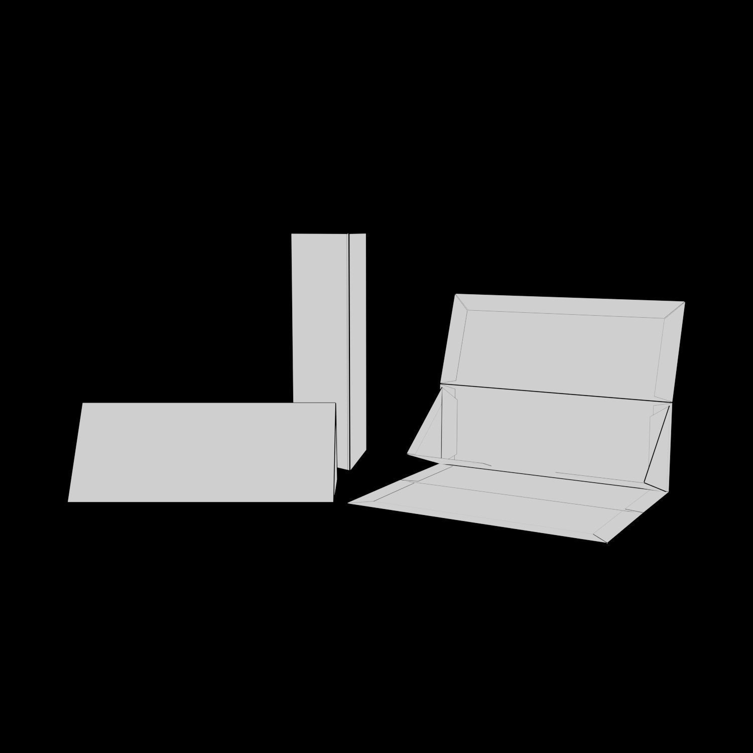 COLLAPSIBLE RIGED TRIANGLES BOX - Package 3D model 3D model | CGTrader