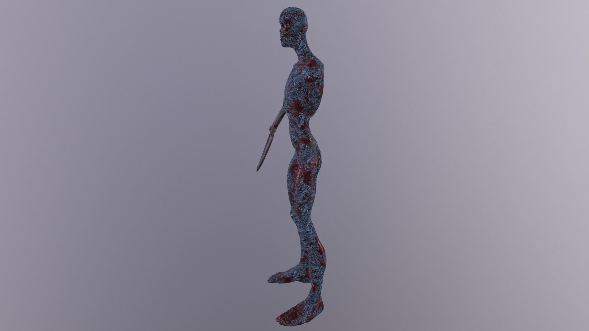 3D model Thin Zombie With Axe VR / AR / low-poly | CGTrader