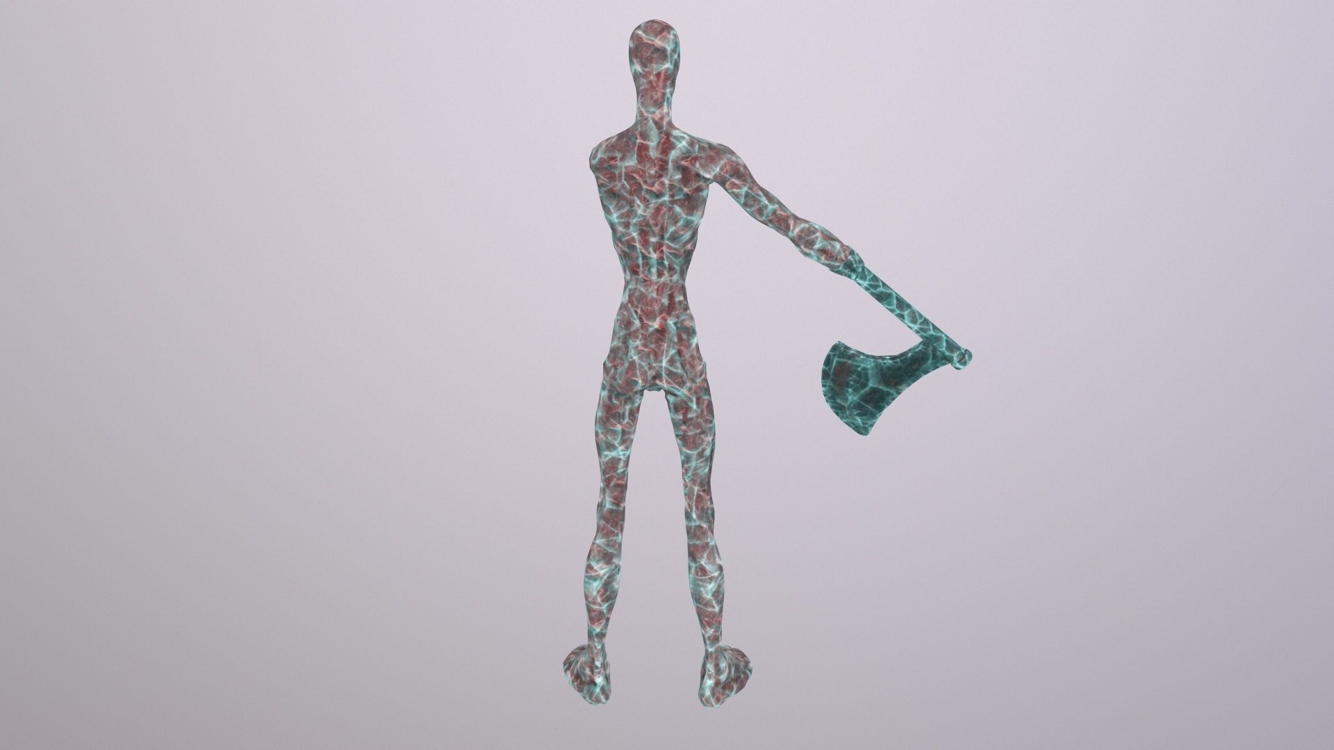 3D model Thin Zombie With Axe VR / AR / low-poly | CGTrader