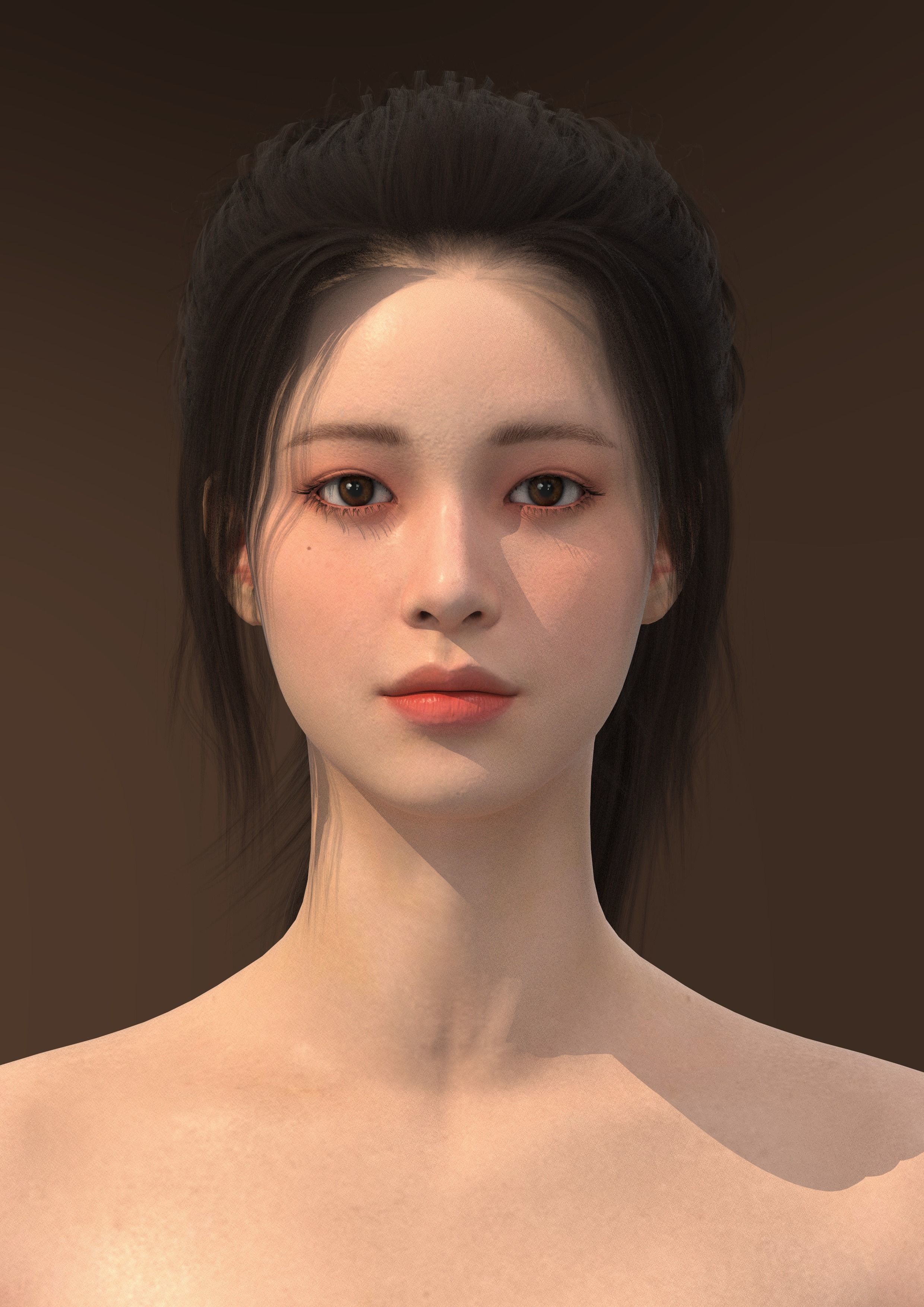 Long hair 007-FV2 for Yuna 3D model from 3DClo Software 3D model | CGTrader