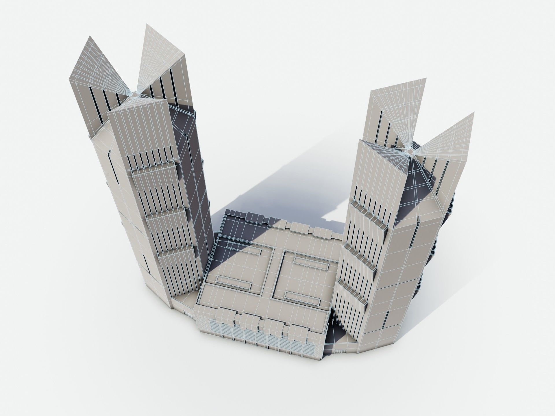3D model palm towers Qatar doha VR / AR / low-poly | CGTrader