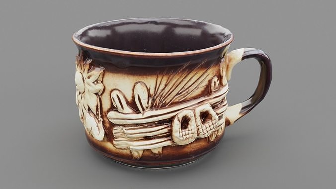 3D model Ethnic clay cup 02 VR / AR / low-poly | CGTrader