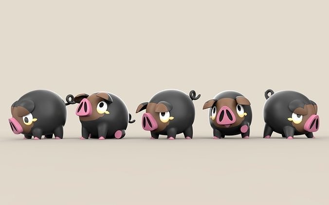 5 LECHONKS for 3D printing 3D model 3D printable | CGTrader