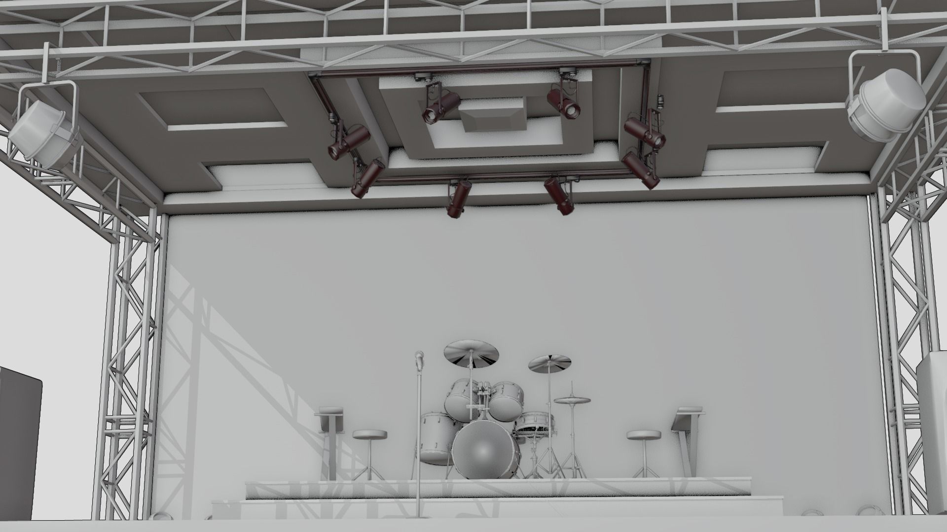 Band stage free VR / AR / low-poly 3D model | CGTrader