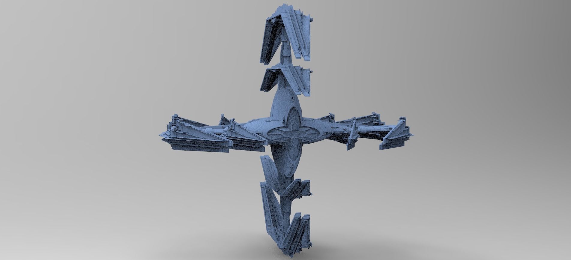 Sci-Fi Ocean Tech ship barrior ship 2 3D model | CGTrader