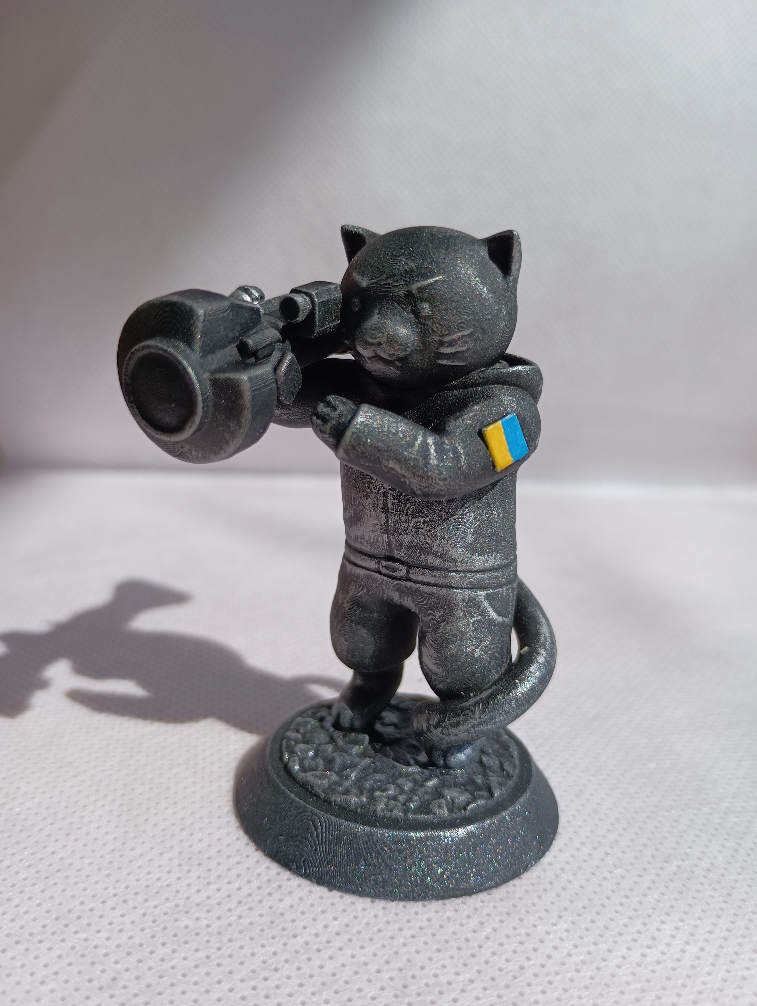 Ukrainian War Cat with NLAW Rocket Launcher ZSU 3D model 3D printable ...