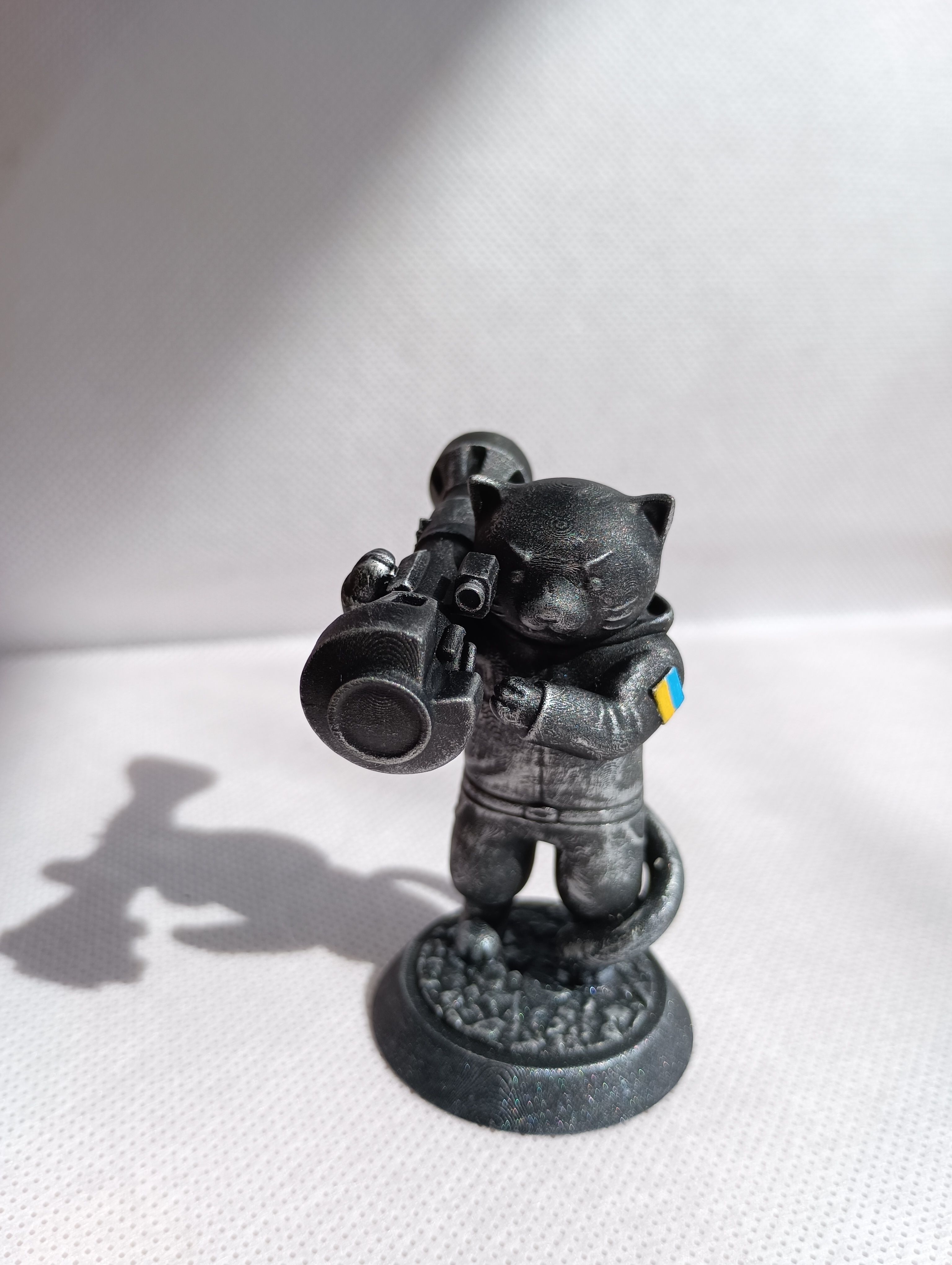 Ukrainian War Cat with NLAW Rocket Launcher ZSU 3D model 3D printable ...