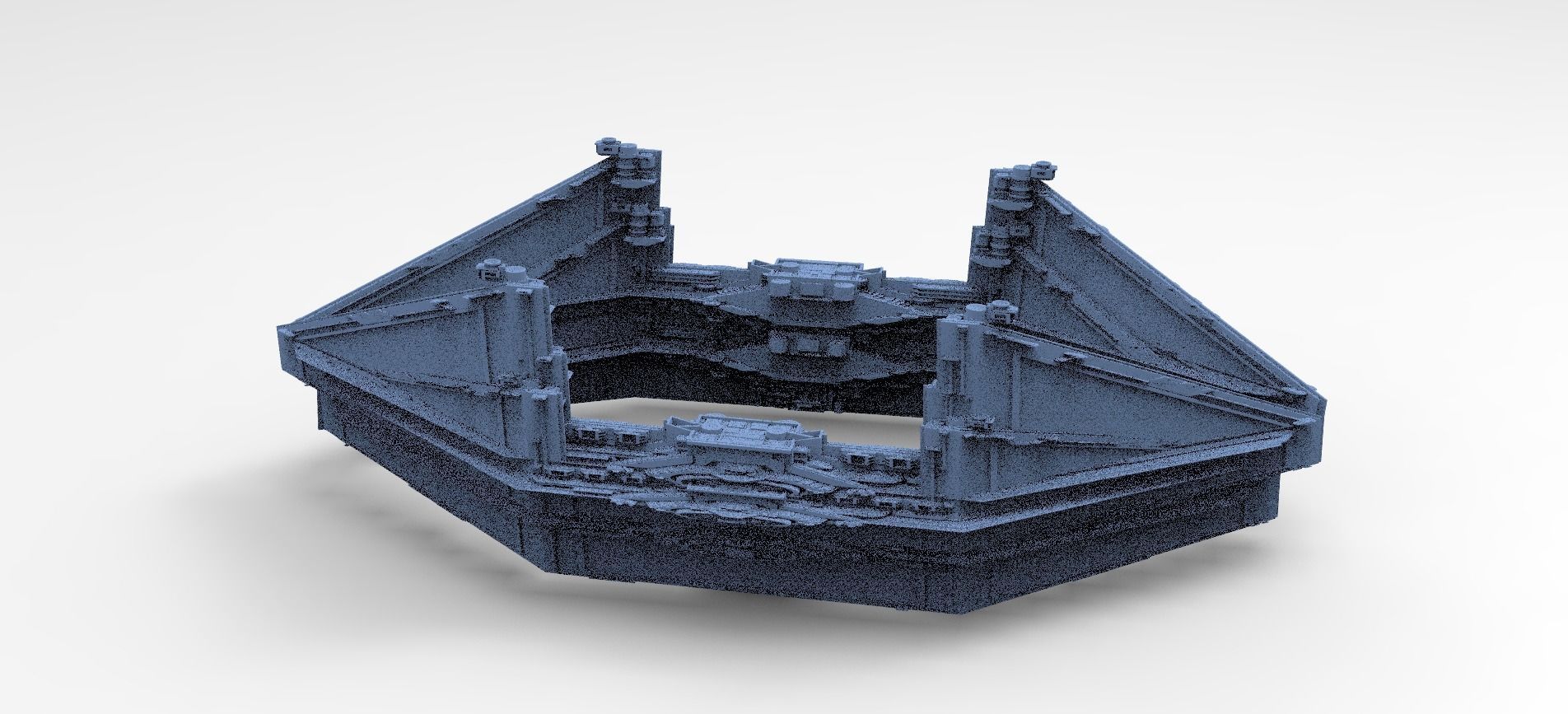 Sci-Fi Ocean Tech ship barrior Shield 2 3D model | CGTrader