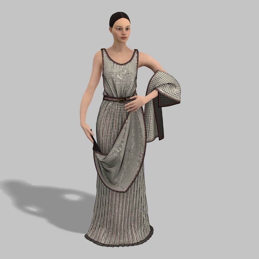 3D model Ancient Greek Fashion Dress VR / AR / low-poly | CGTrader