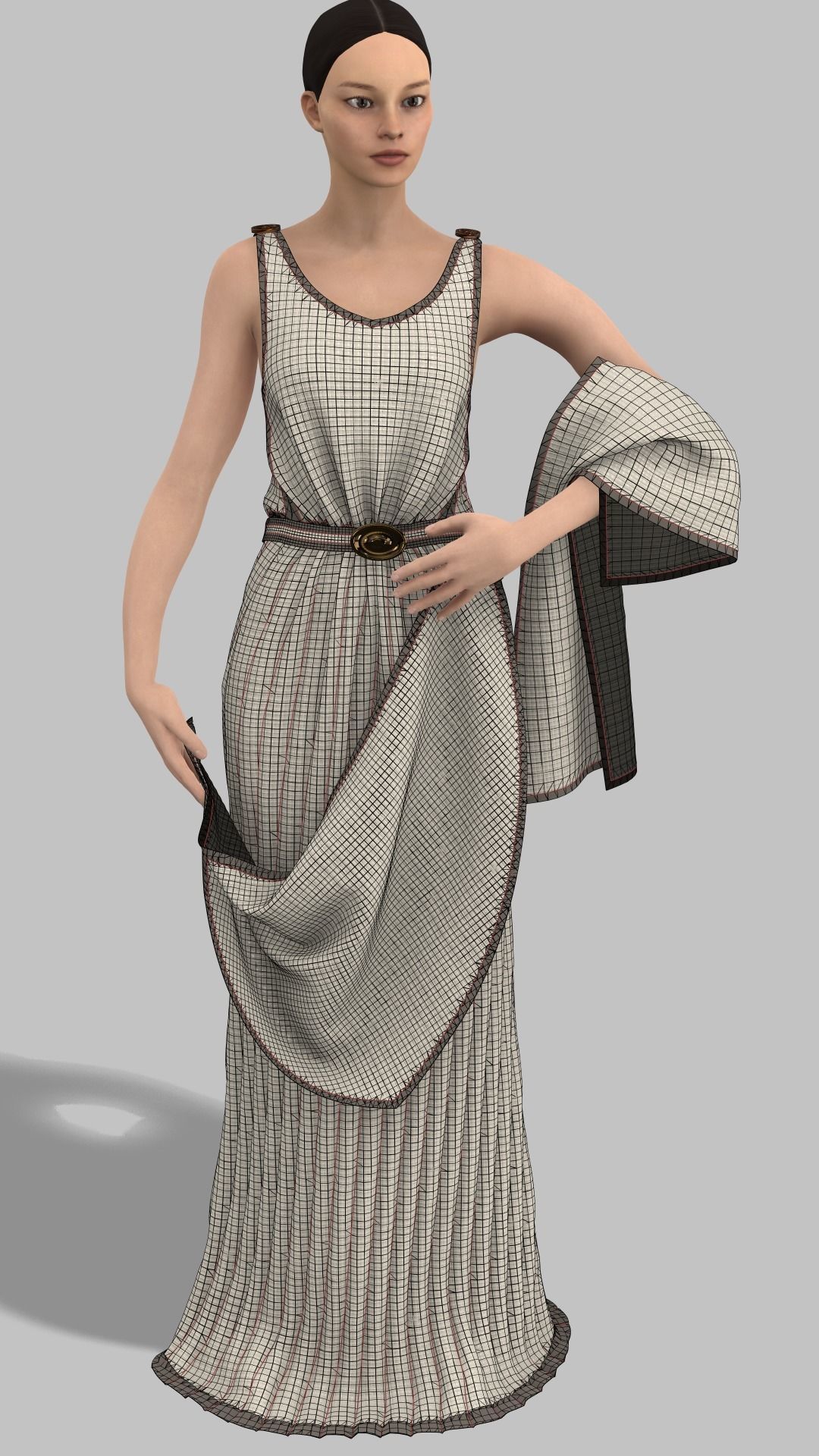 3D model Ancient Greek Fashion Dress VR / AR / low-poly | CGTrader
