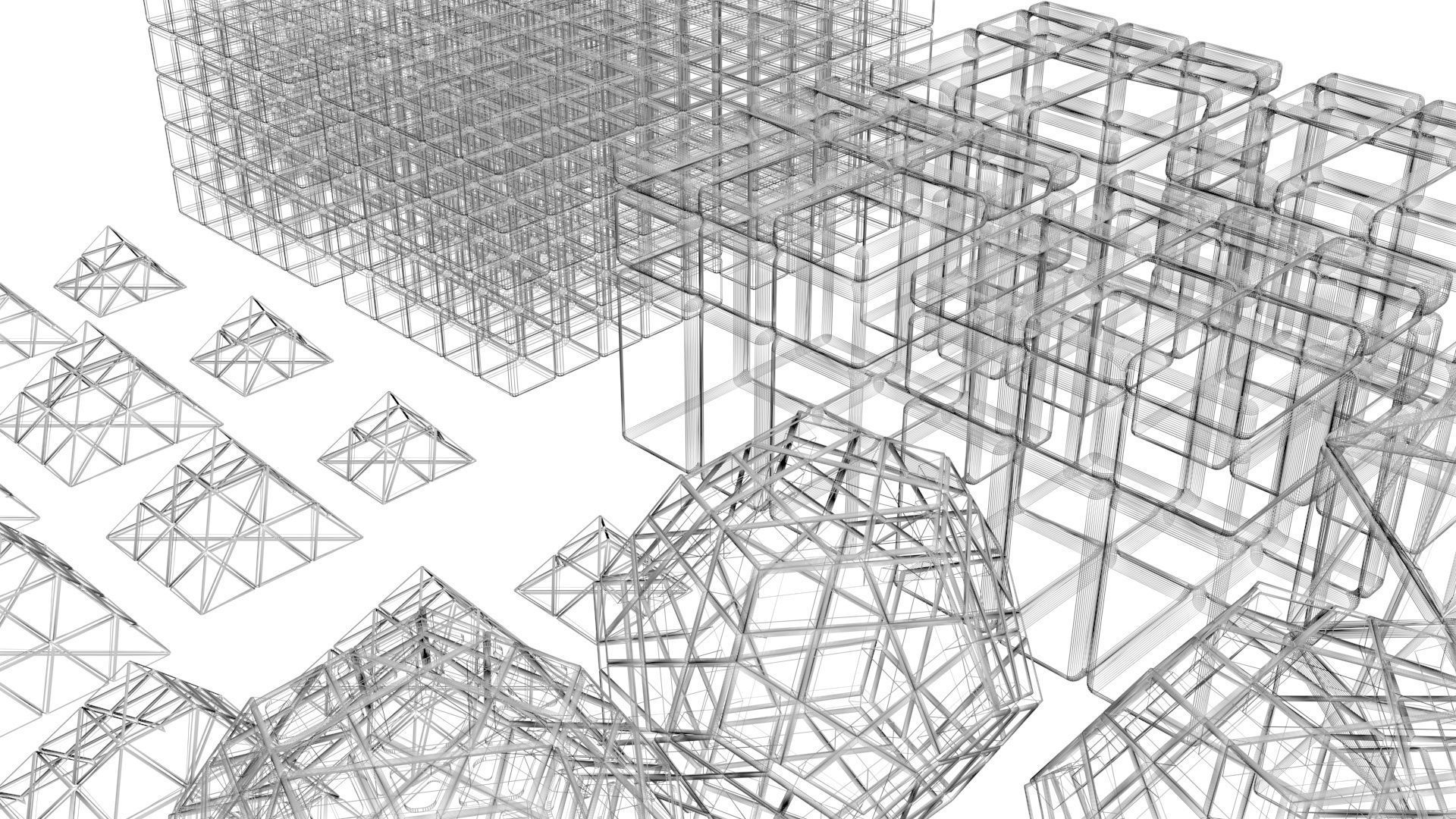 Rubiks Cube Set 3D model | CGTrader