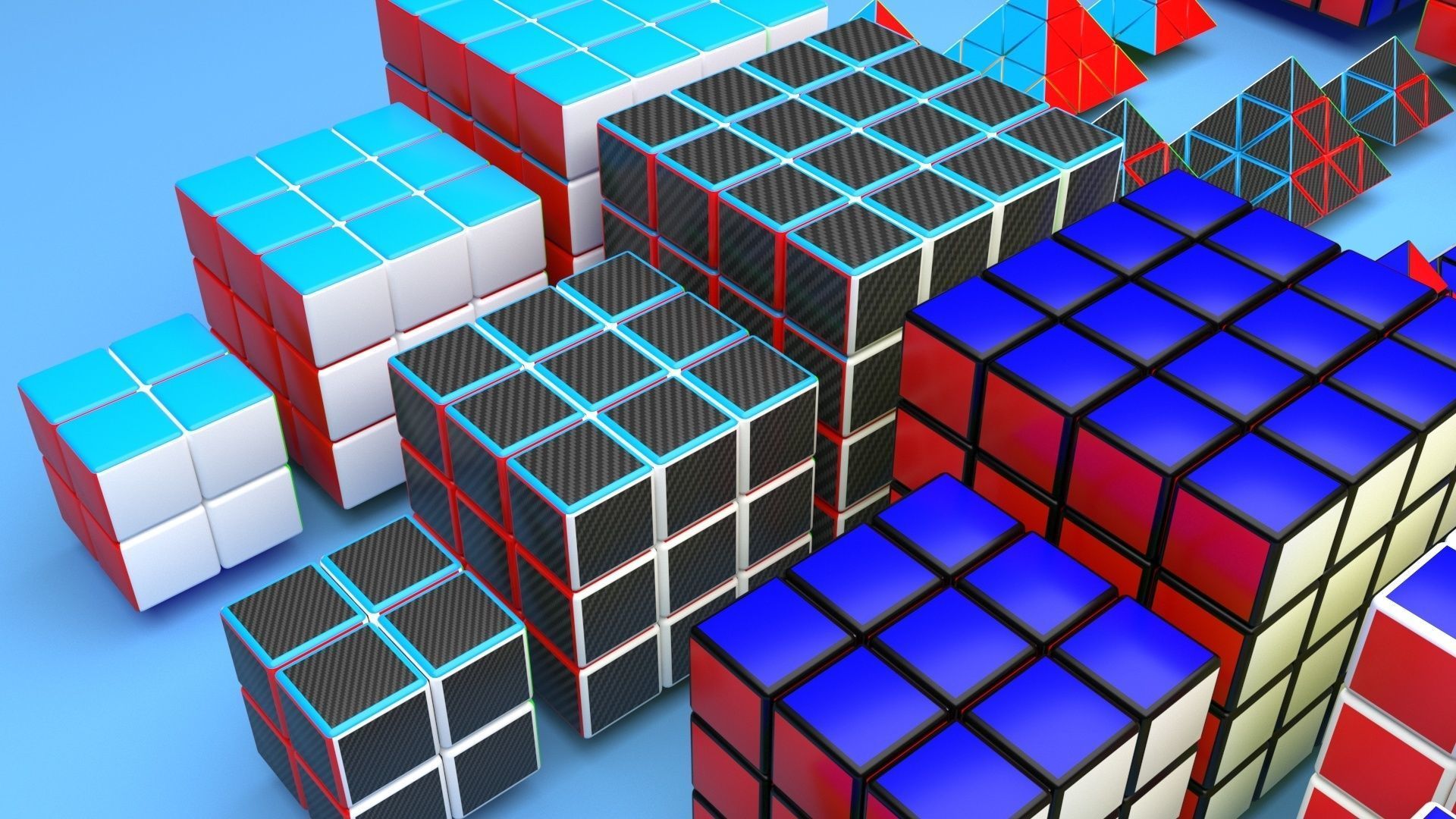 Rubiks Cube Set 3D model | CGTrader