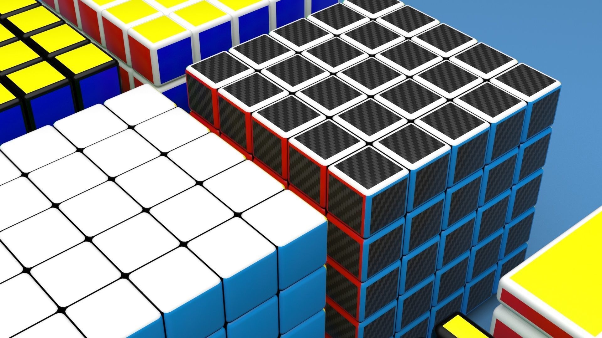 Rubiks Cube Set 3D model | CGTrader