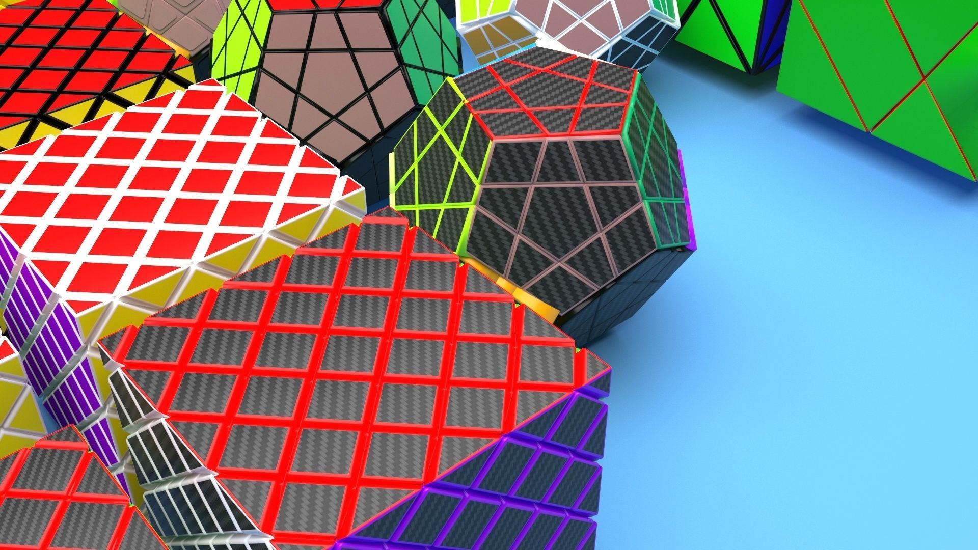 Rubiks Cube Set 3D model | CGTrader