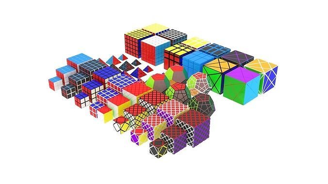 Rubiks Cube Set 3D model | CGTrader