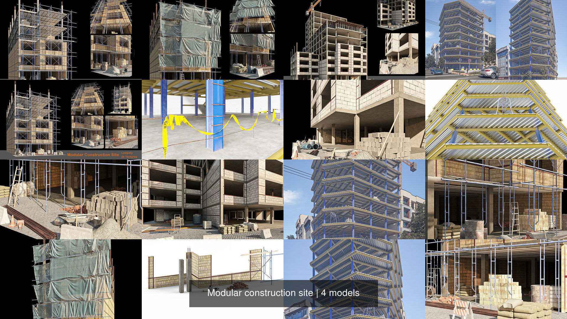 Modular construction site 3D Model Collection | CGTrader