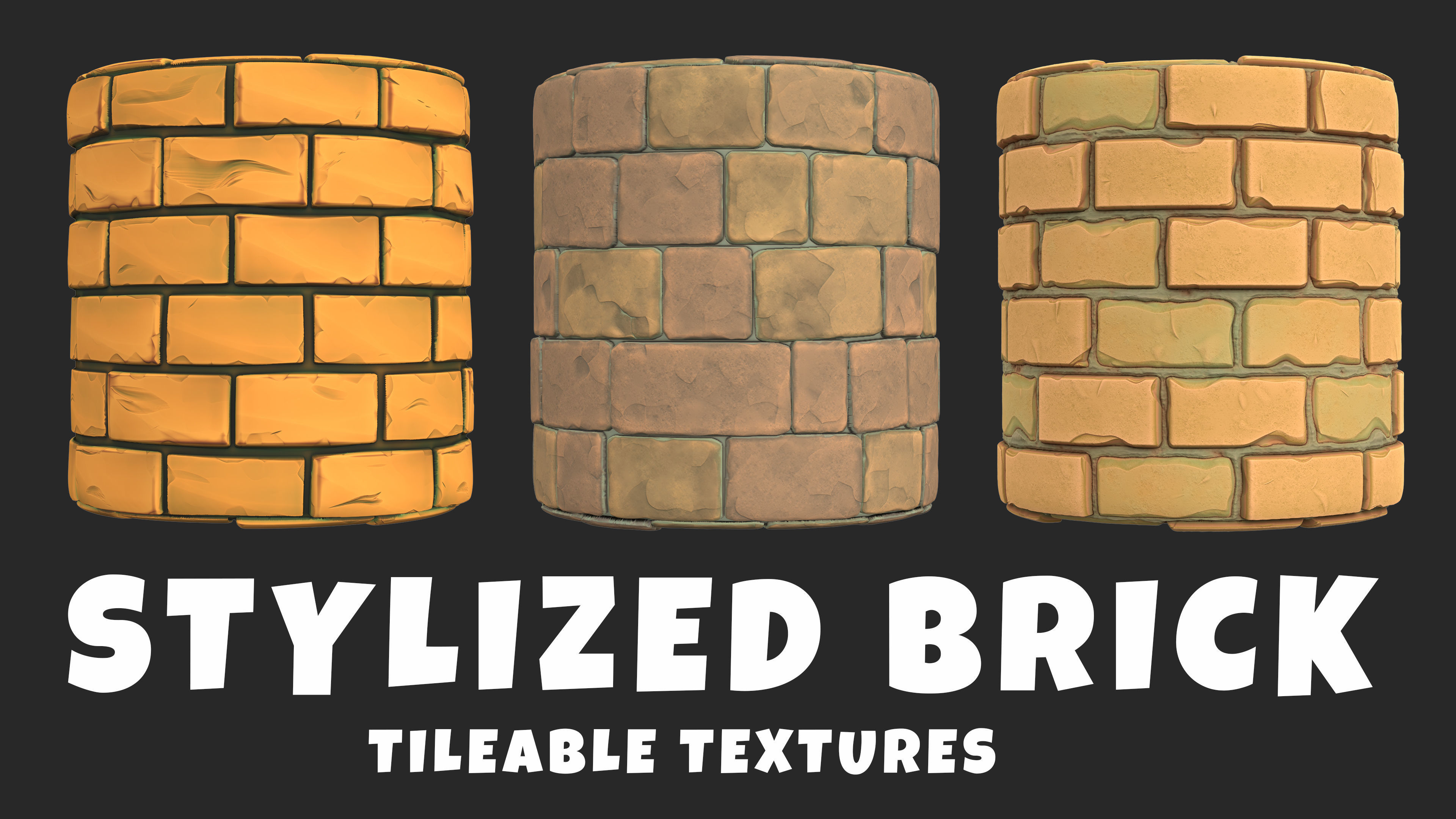 Stylized Brick Tileable Textures Texture | CGTrader