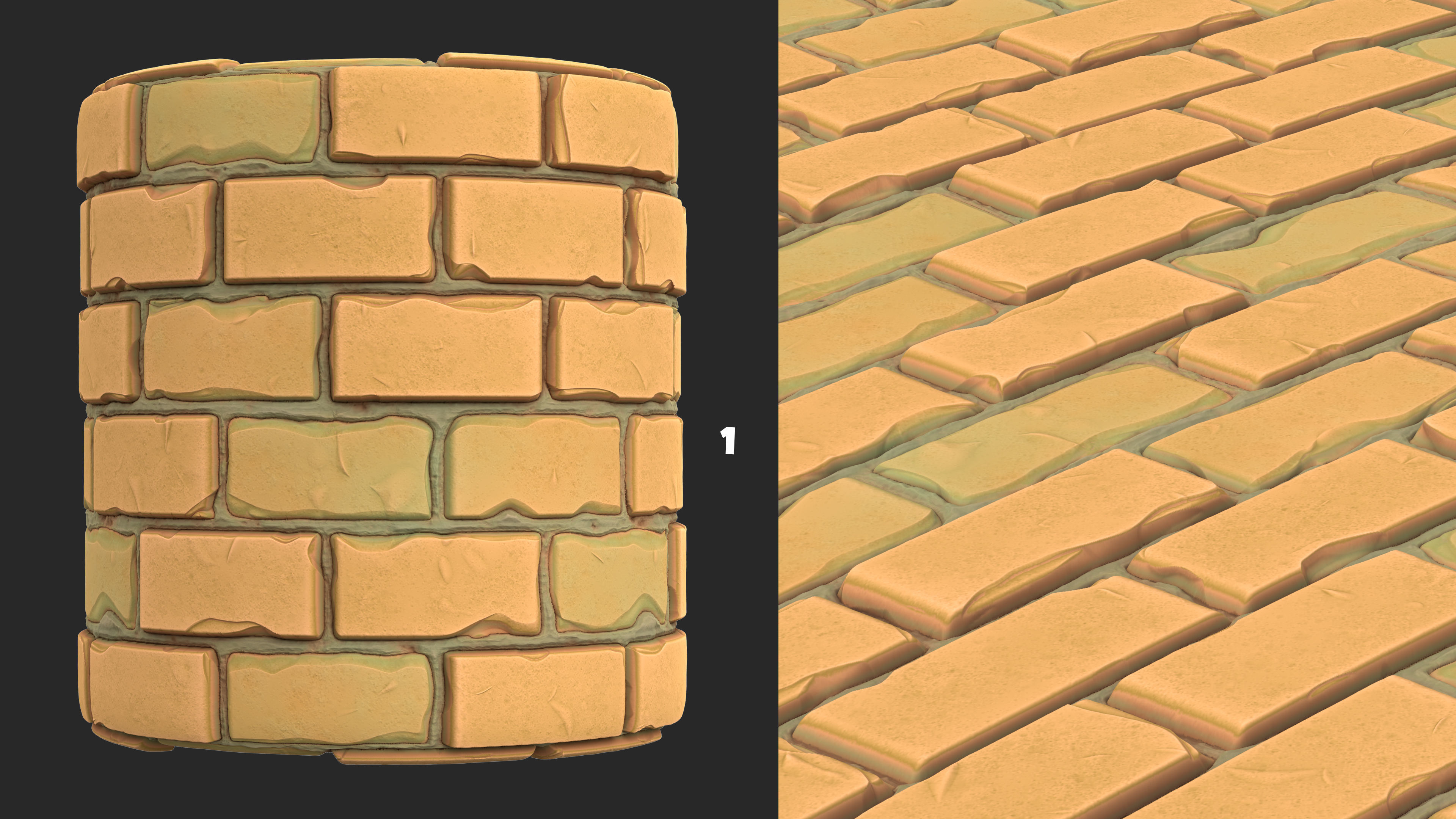 Stylized Brick Tileable Textures Texture | CGTrader