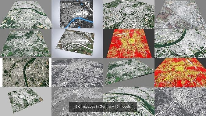 5 Cityscapes in Germany 3D Model Collection | CGTrader