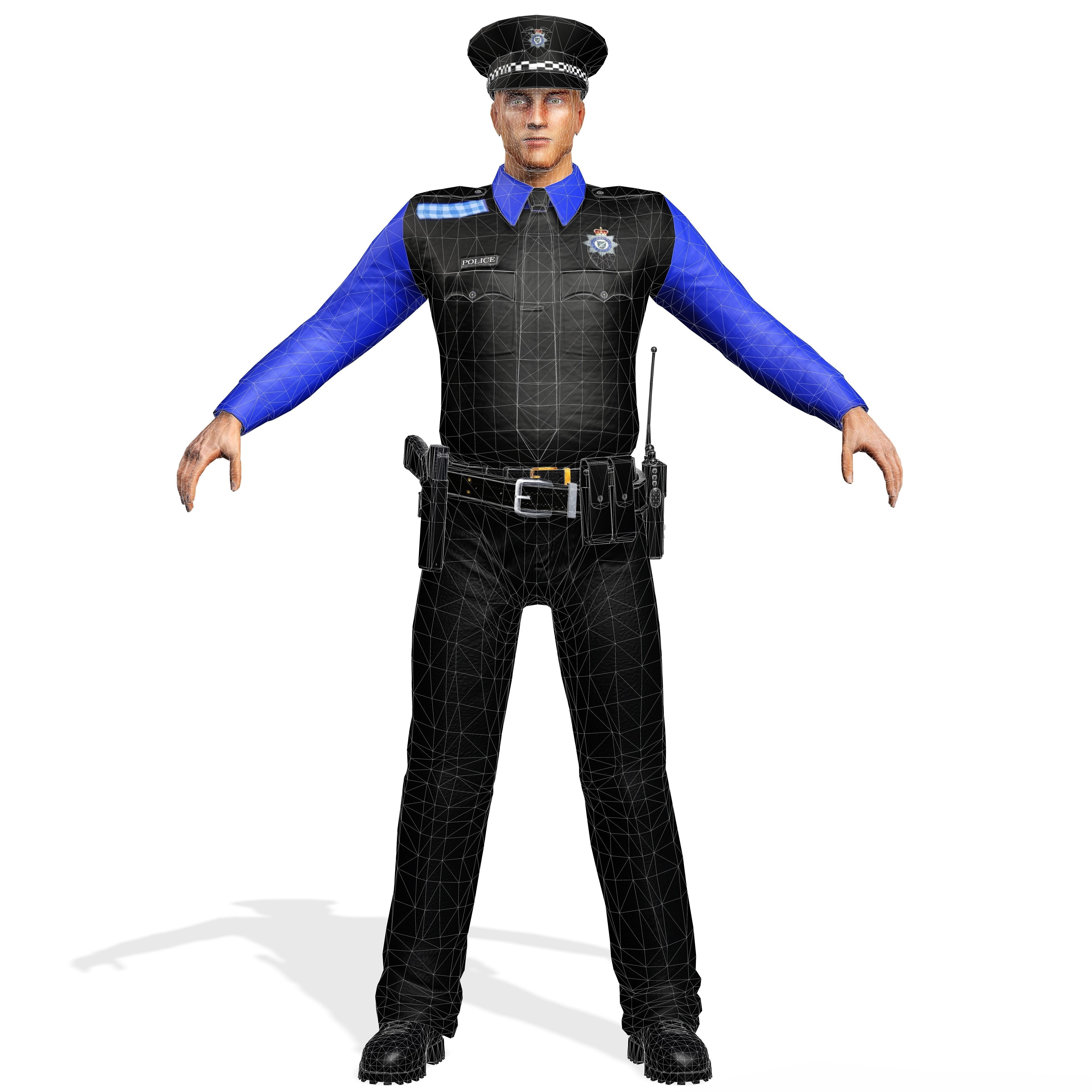 PoliceMan police officer - police officer free VR / AR / low-poly 3D ...
